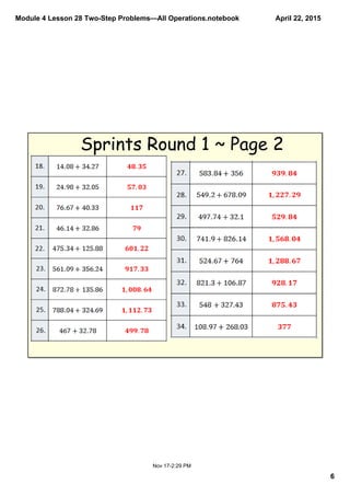 Mod 4 lesson 28 | PDF
