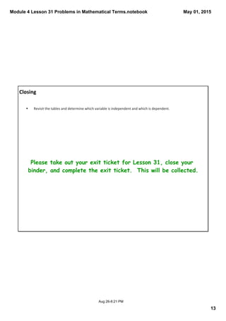 Mod 4 lesson 31 | PDF