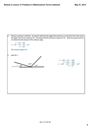 Mod 4 lesson 31 | PDF