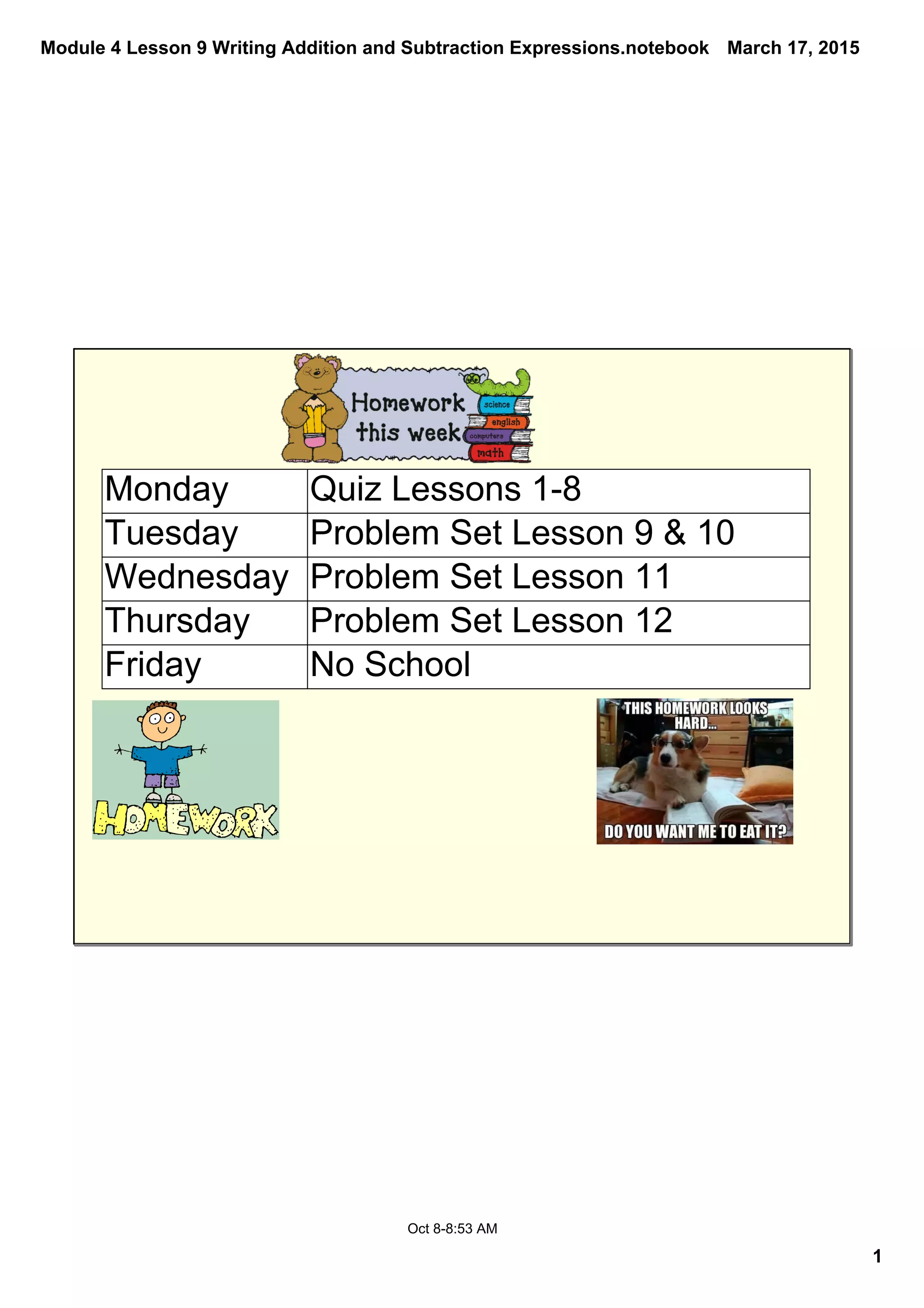 Mod 4 lesson 9 | PDF