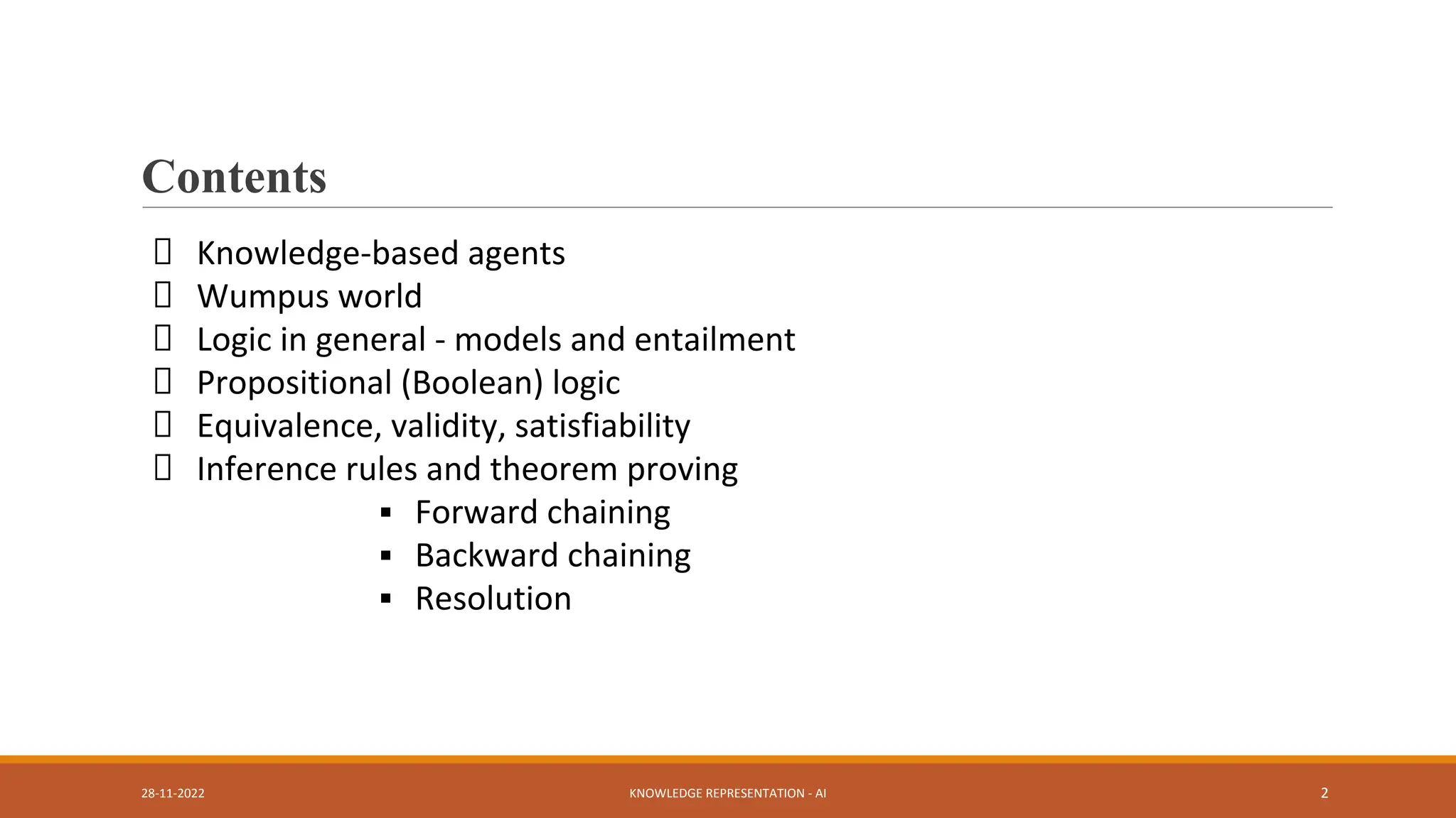 Artificial intelligence knowledge representation and learning | PPT