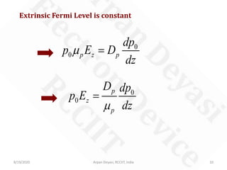 p-n junction: built-in potential and constant Fermi level | PDF
