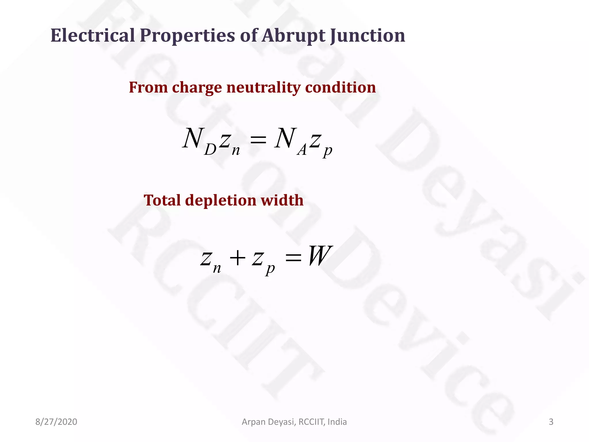 Electrical properties of p-n junction | PDF