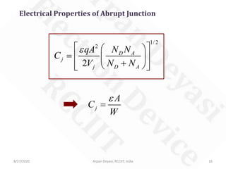Electrical properties of p-n junction | PDF