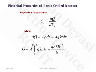 Electrical properties of p-n junction | PDF