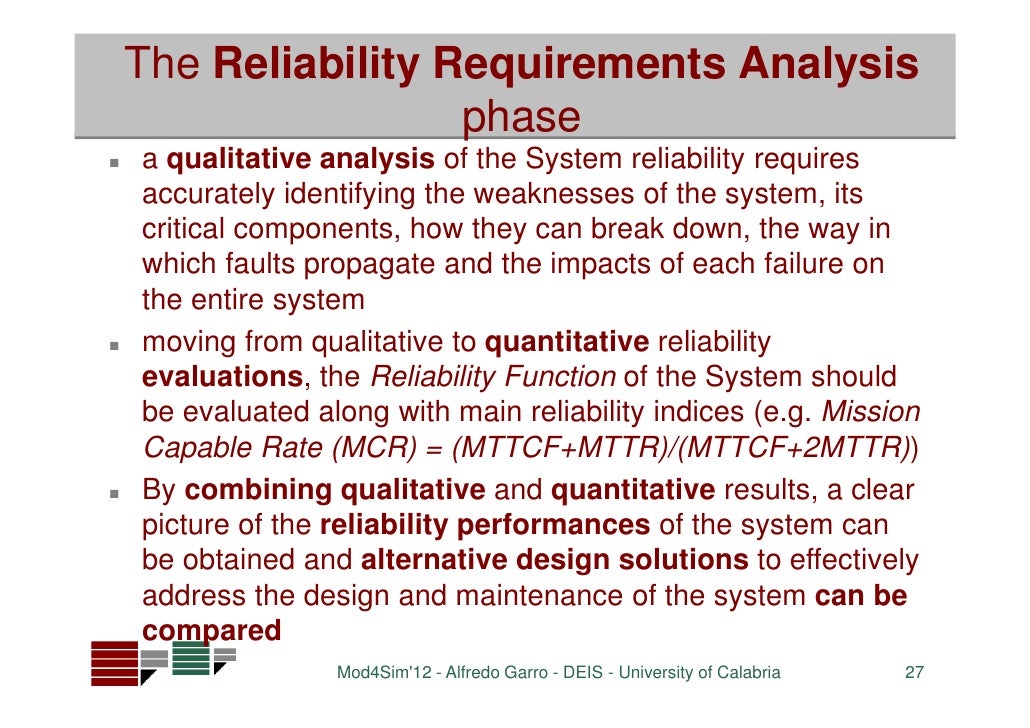 A Model Based Method For System Reliability Analysis