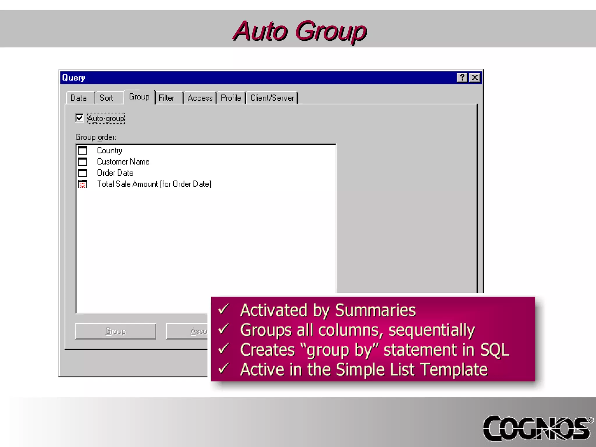Cognos Module 4 summarizing data | PPT