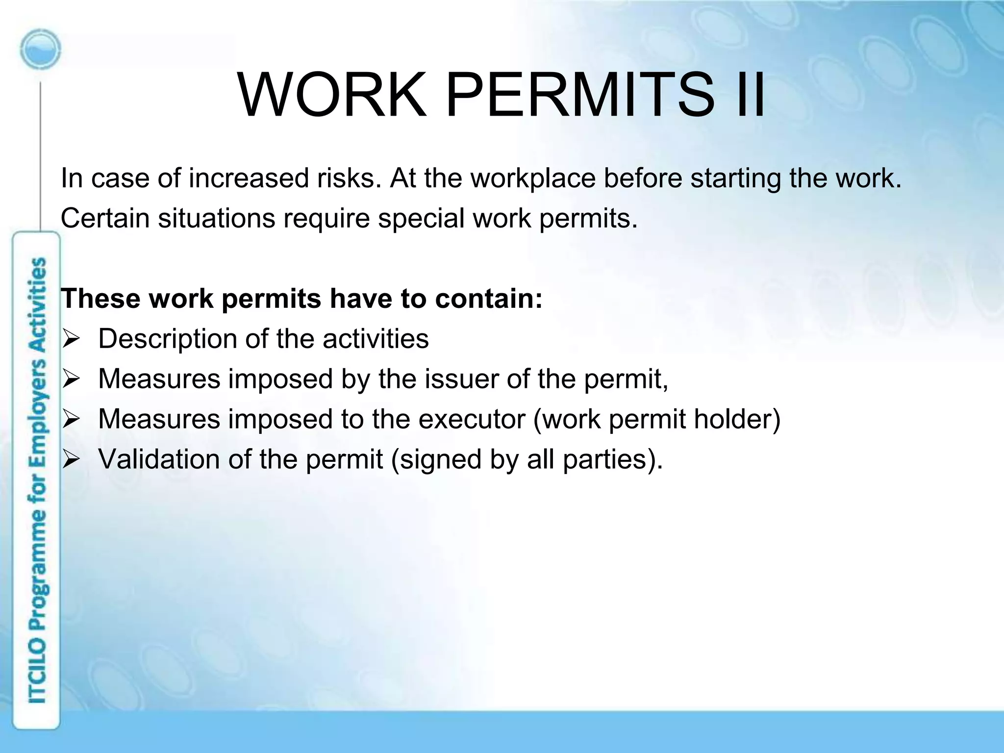 work permits to ensure OSH | PPTX