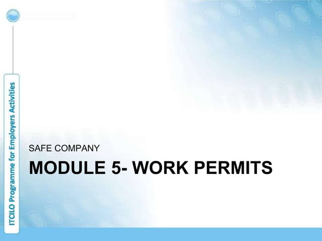 work permits to ensure OSH | PPT