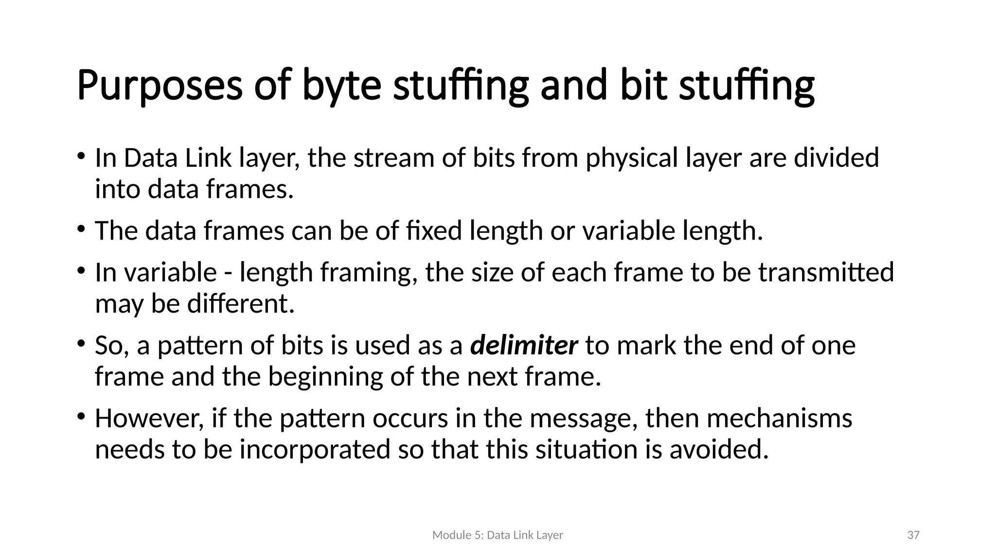 MOD 5 - Data link layer.pptx. . | PPTX