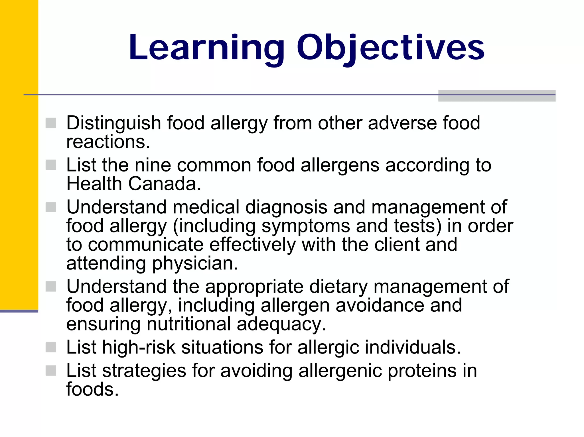Module 5: Food Allergies and Intolerances | PDF