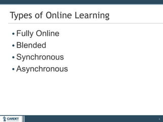 Overview of Online Teaching and Learning | PPT