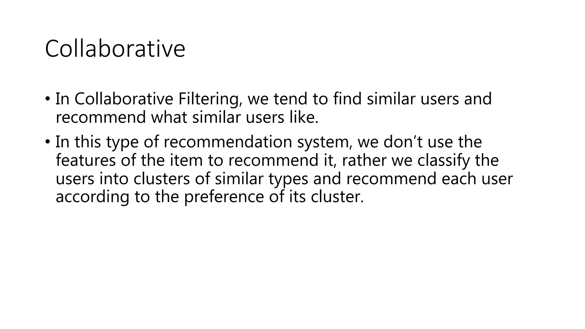 Mod5_Recommendation Systems.pptx | Operating Systems | Computer Software and Applications
