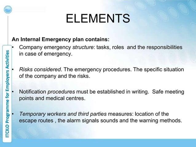 Internal Emergency Plan | PPTX