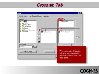 Cognos report Mod 6 advanced reporting | PPT