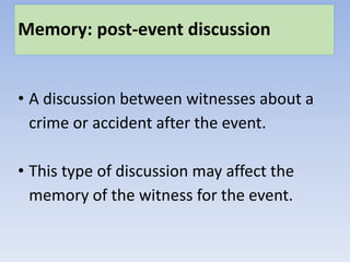 Mod 6 eyewitness testimony | PPTX