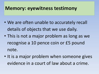 Mod 6 eyewitness testimony | PPTX