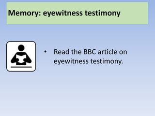 Mod 6 eyewitness testimony | PPTX