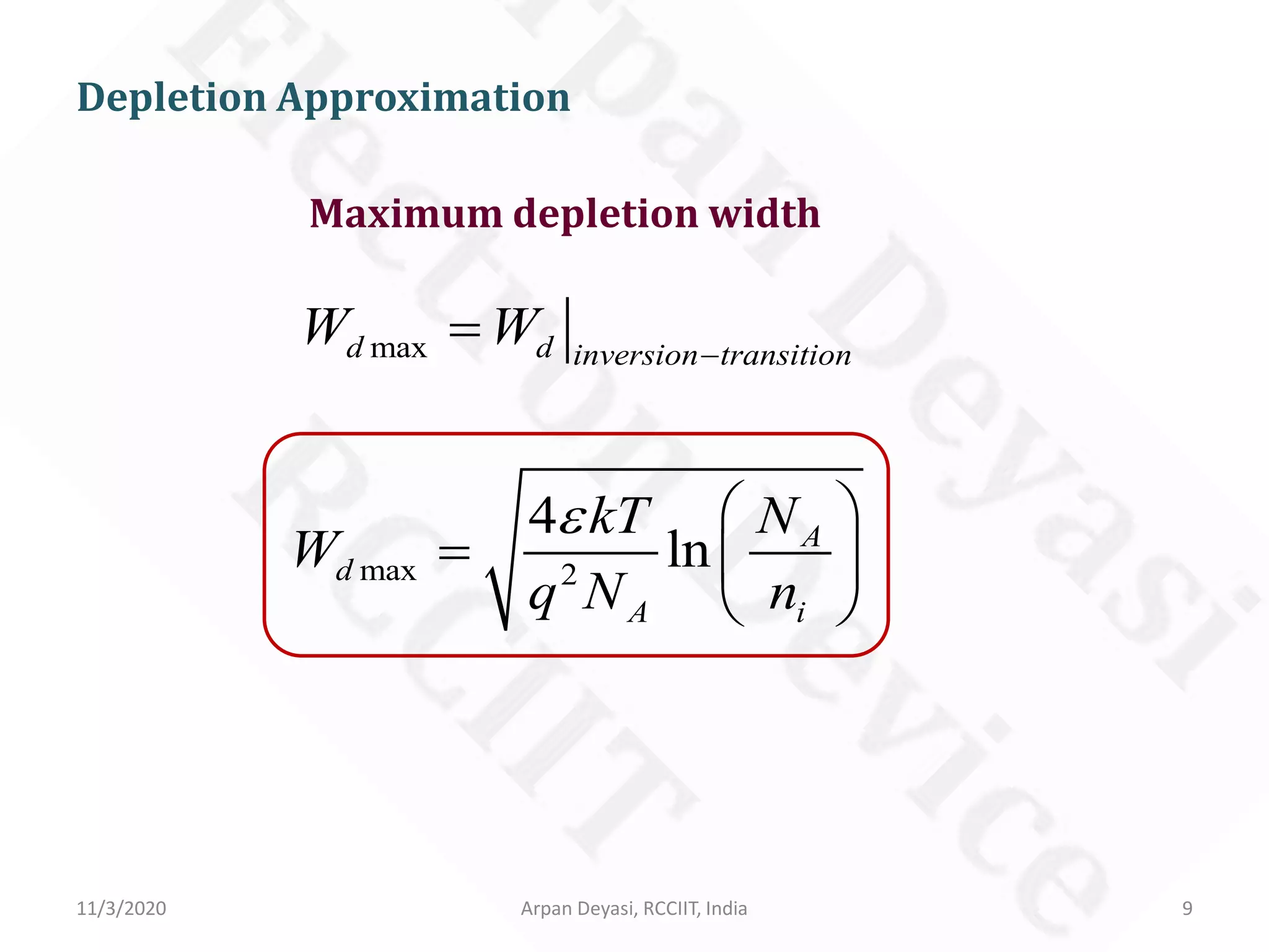 C-V characteristics of MOS Capacitor | PDF