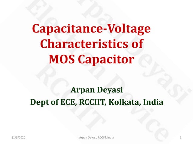 C-V characteristics of MOS Capacitor | PDF