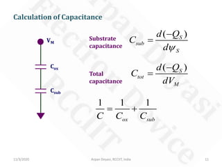 C-V characteristics of MOS Capacitor | PDF