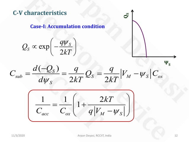 C-V characteristics of MOS Capacitor | PDF