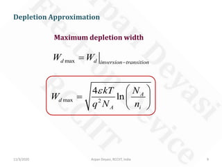 C-V characteristics of MOS Capacitor | PDF