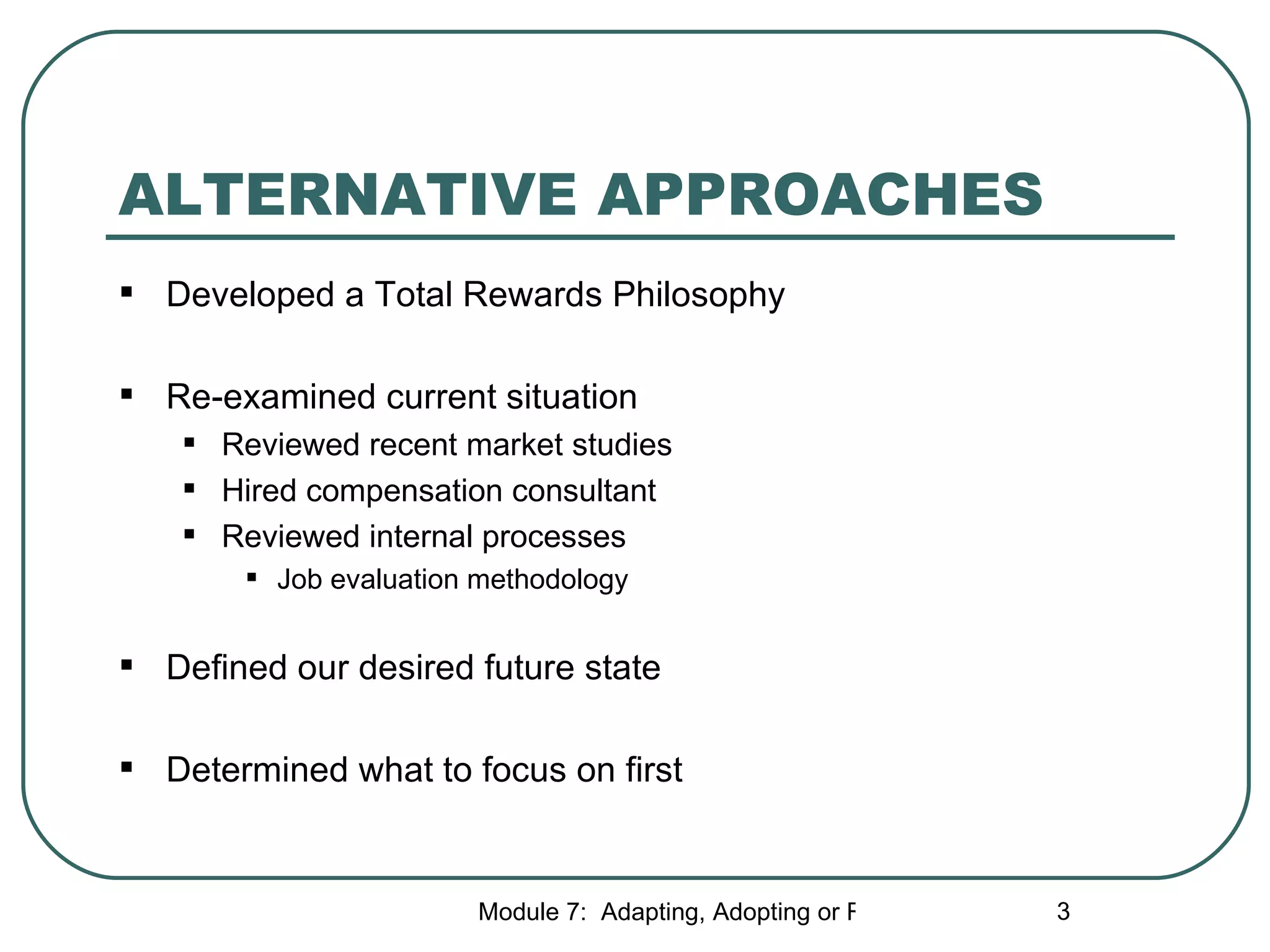 Mod 7 designing a total reward plans | PPT