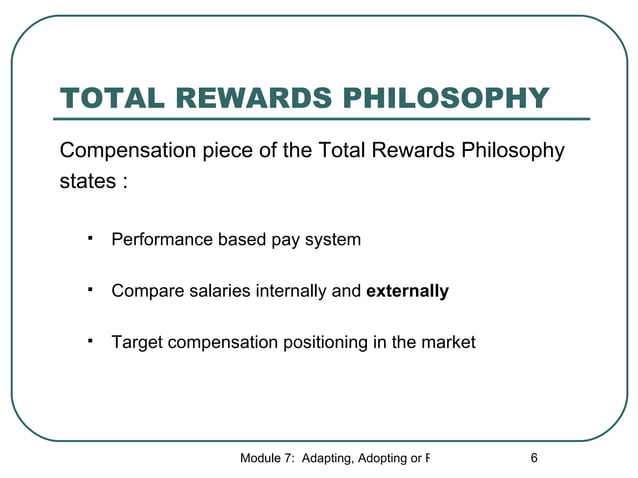 Mod 7 designing a total reward plans | PPT