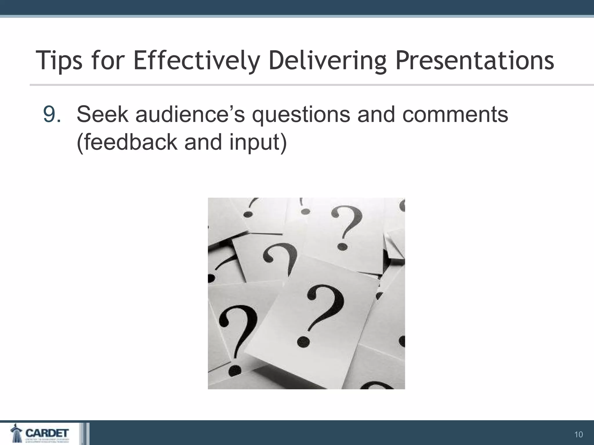Delivering Presentations | PPTX