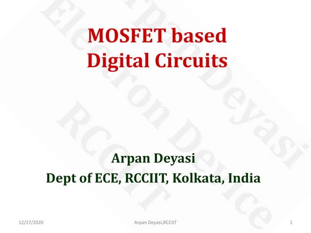 MOSFET based Digital Circuits | PPT