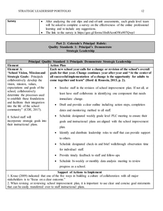Strategic Leadership Portfolio | DOCX