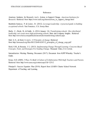 Strategic Leadership Portfolio | DOCX
