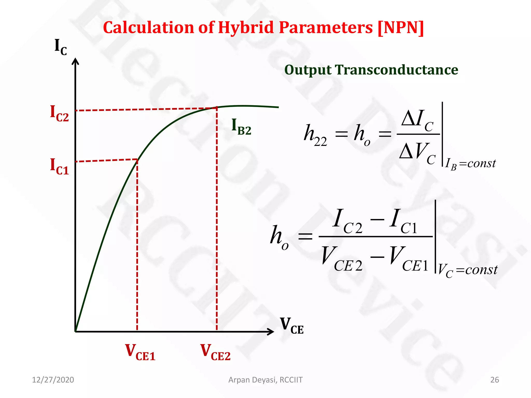 Hybrid Parameter in BJT | PDF