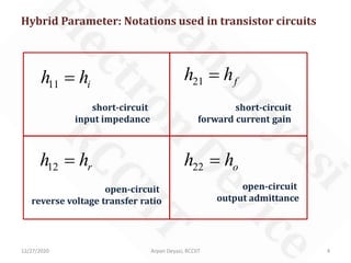 Hybrid Parameter in BJT | PDF