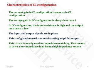 Various configurations in BJT | PDF
