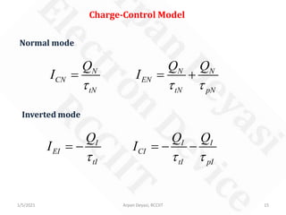 Duo-diode Models of BJT | PPT