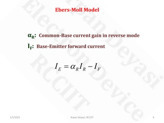 Duo-diode Models of BJT | PPT