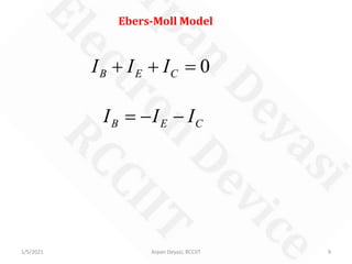 Duo-diode Models of BJT | PPT
