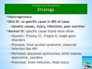 General guidelines for intellectual and developmental disabilities | PPTX