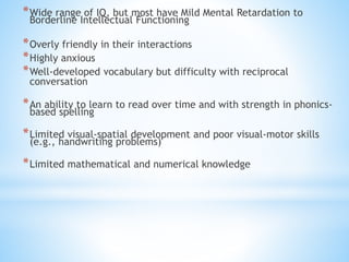 General guidelines for intellectual and developmental disabilities | PPTX