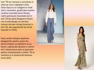 Moda anilor 70 reinterpretare moderna | PPTX