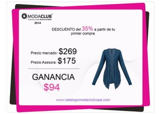 Moda Club Negocio Multinivel en Mexico Plan de Carrera | PDF