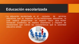 Modalidades de la educación | PPTX