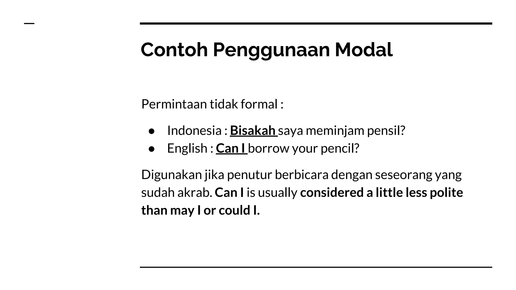 Modal Dalam Bahasa Inggris | PPTX