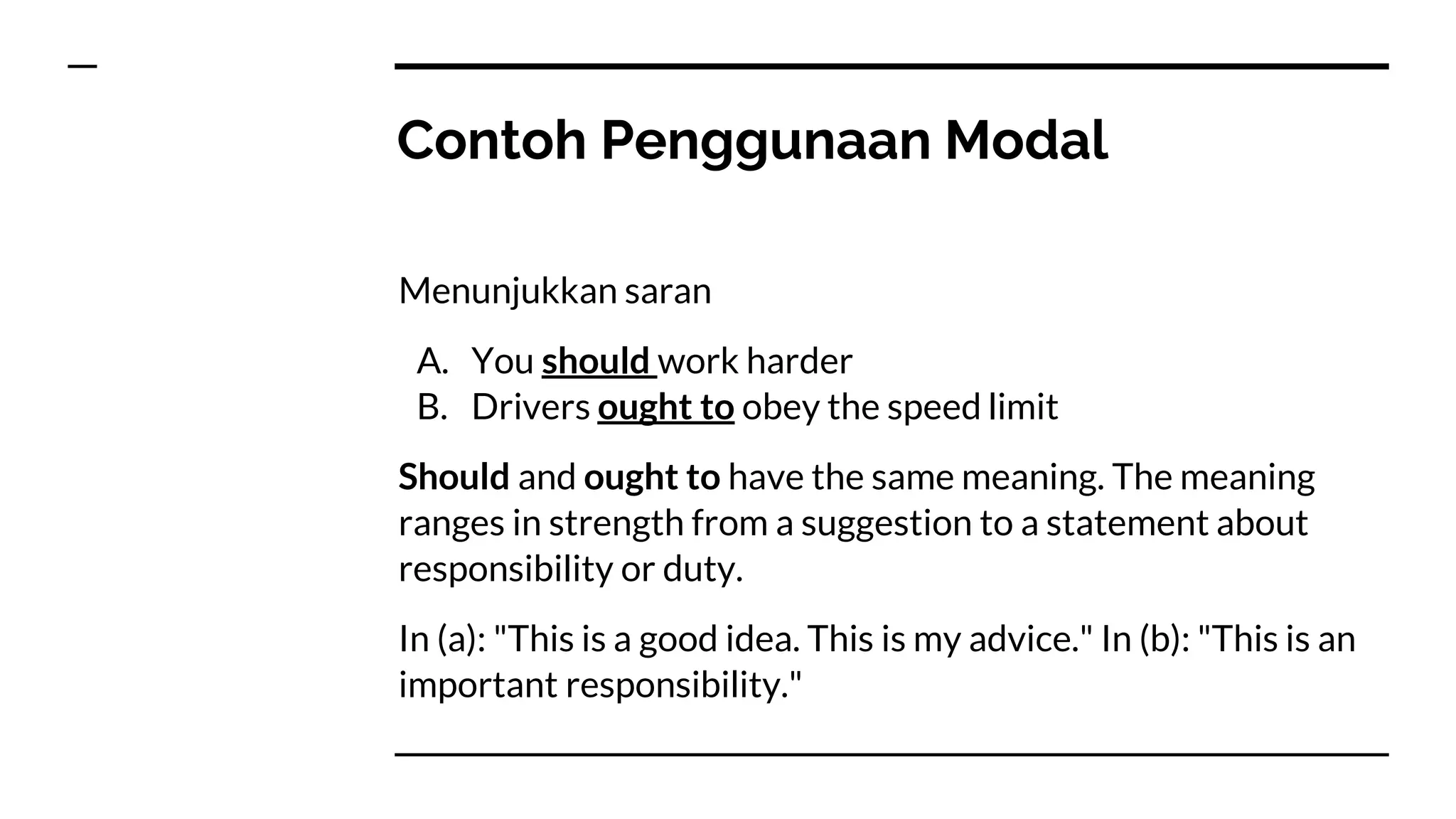 Modal Dalam Bahasa Inggris | PPTX
