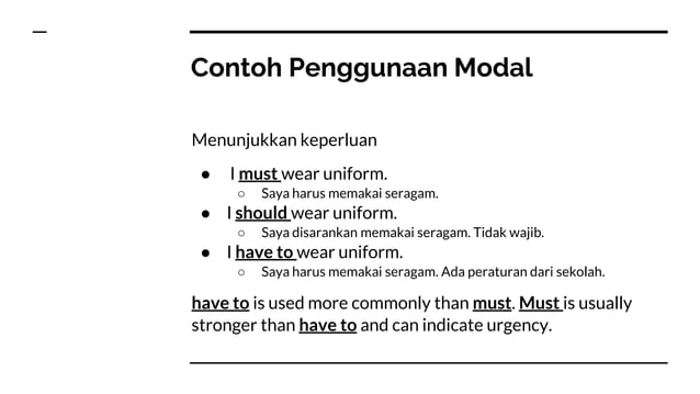 Modal Dalam Bahasa Inggris | PPTX