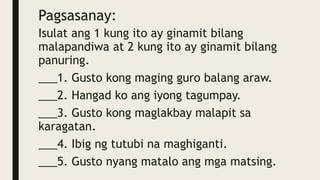 Modal aralin sa Filipino 9.................. | PPTX