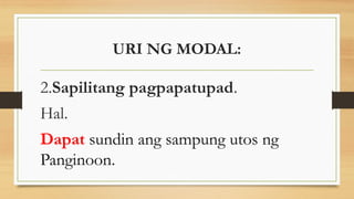Modal.pptx Gamit ng Modal,Mga Uri ng Modal | PPTX