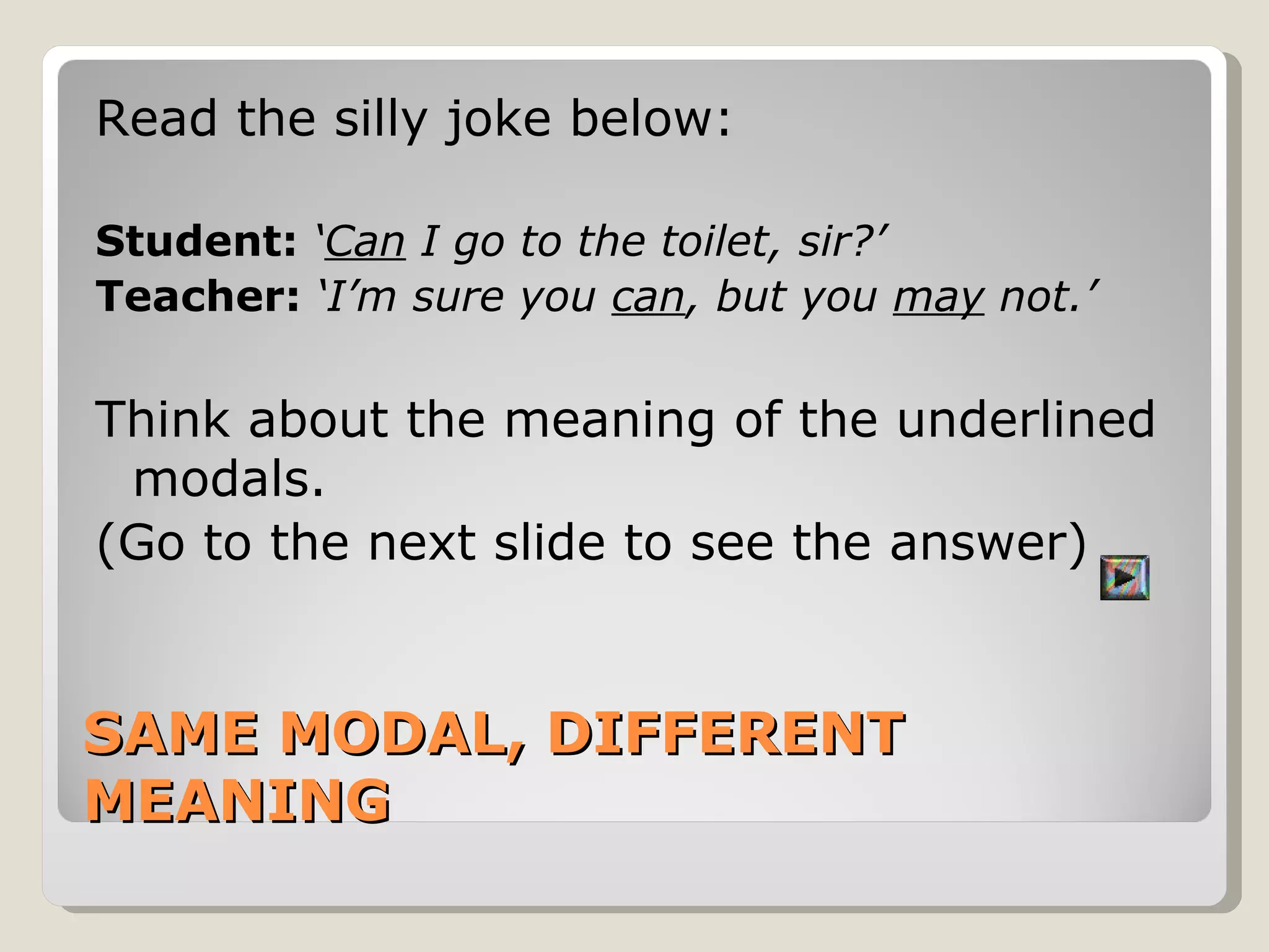 Modal Verbs | PPT
